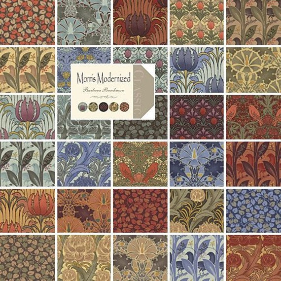 Morris Modernized Jelly Roll by Barbara Brackman CFA Voysey Morris Modernized Jelly Roll by Barbara Brackman CFA Voysey