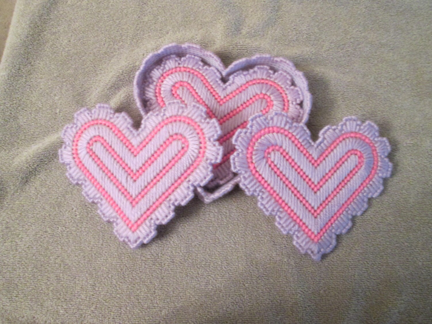 Coasters Heart Shape in Plastic Canvas