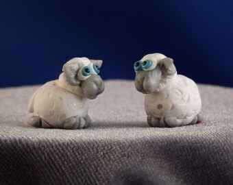 Polymer clay lamb | Etsy
