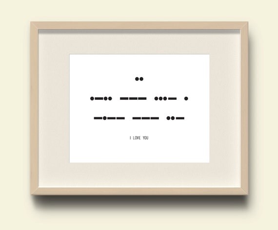 Morse Code Quote Print