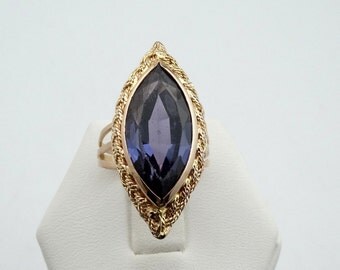 Intricate Diamond and Sapphire Pattern 14K by rubysvintagejewelry