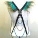Leather & Feather bralette top Boho lingerie mad max by LoveKhaos