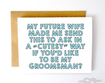 Unique best man card related items | Etsy