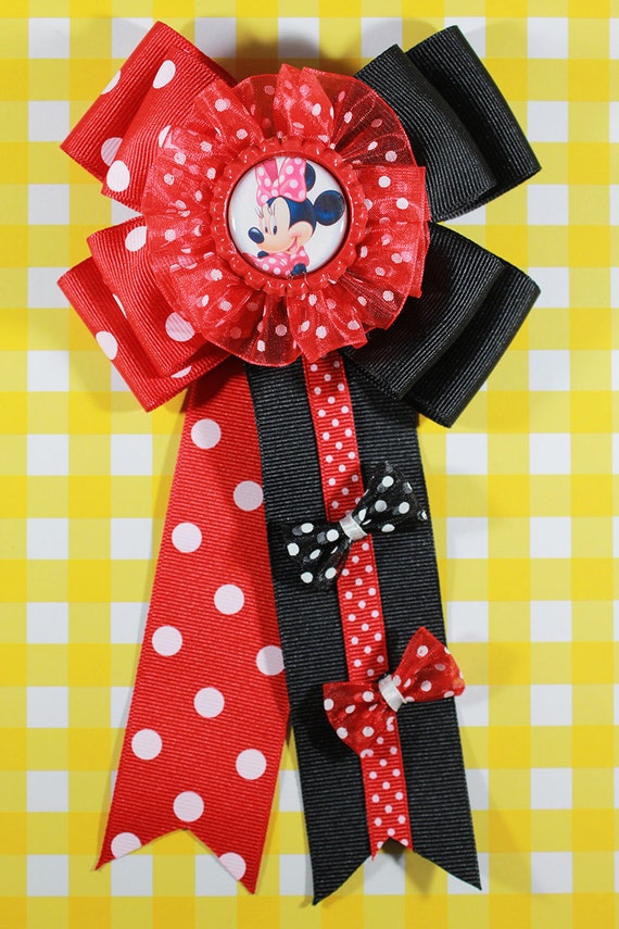 Minnie Mouse Hair Bow with Tails