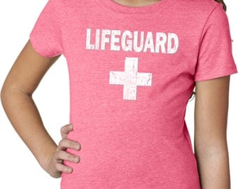 Items similar to White Womens Lifeguard Crop Top on Etsy