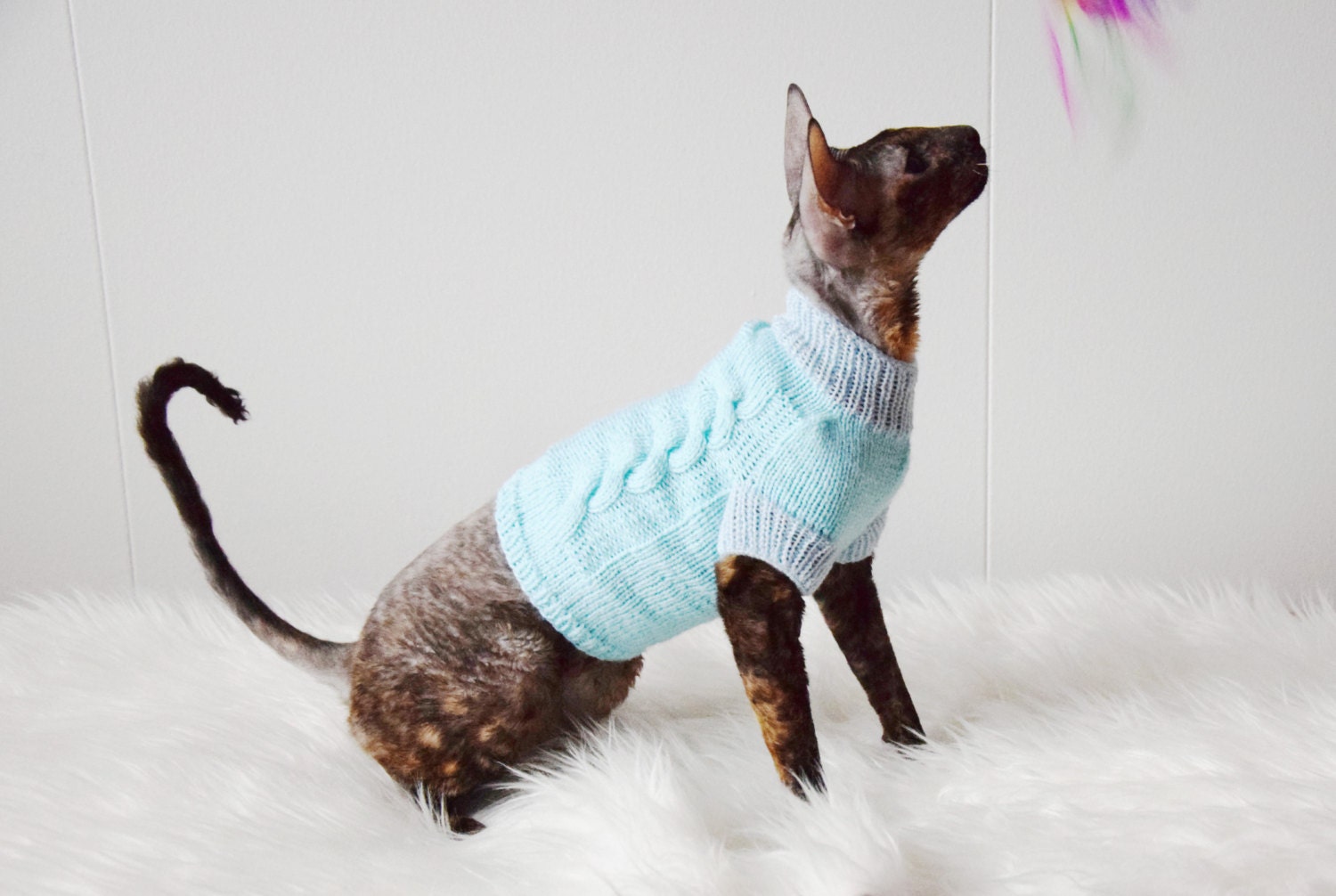 Cat clothes warm cat sweater knitted cat sweater handmade