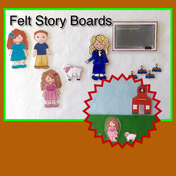 Items similar to Mary Had a Little Lamb Felt Board Story Set on Etsy