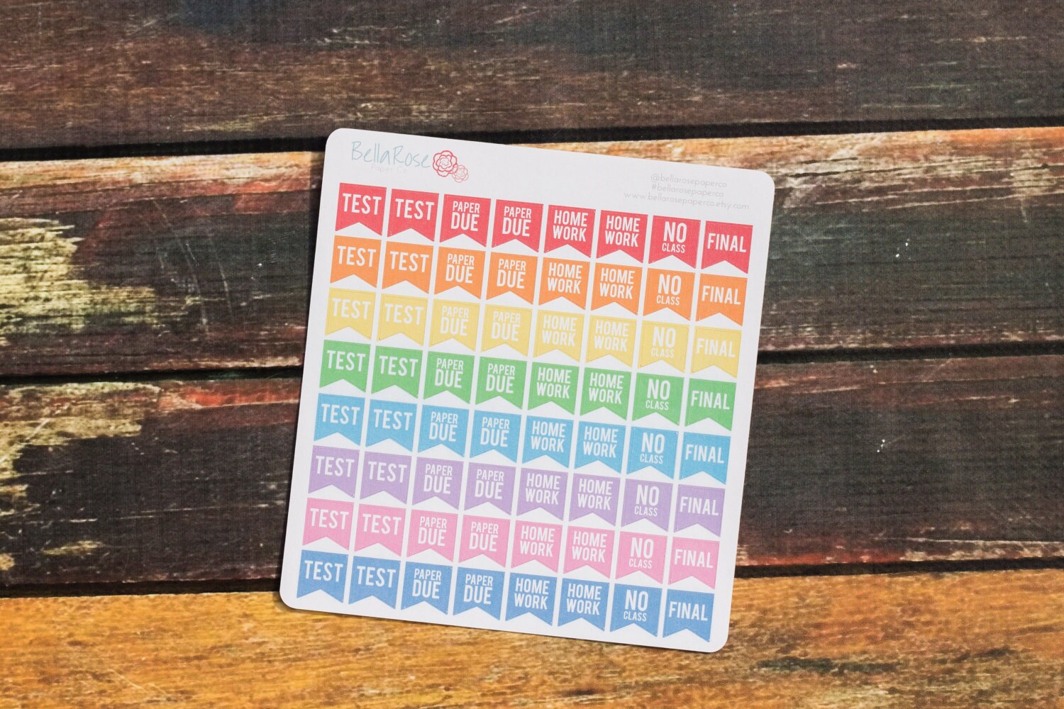 Mini College Student Planner Stickers Student by BellaRosePaperCo