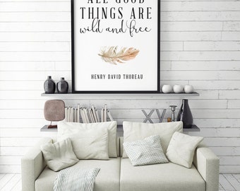 Wild and free print | Etsy