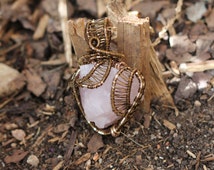 Unique pink stone pendant related items | Etsy