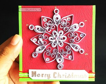 Snowflake note cards | Etsy