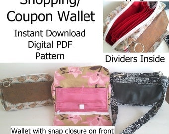 Wallet sewing pattern clutch sewing pattern accordion wallet