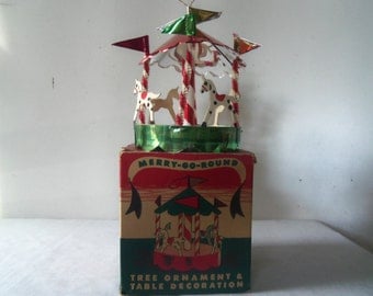 Miniature Carousel Merry Go Round Paper Art Miniature