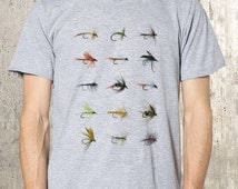 Unique fly fishing tshirt related items | Etsy