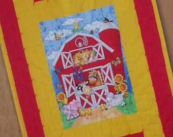 Farm animals quilt | Etsy