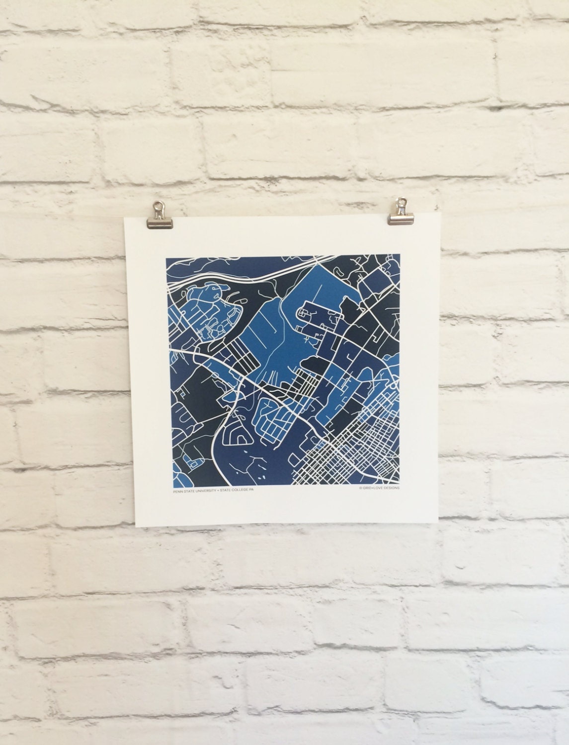 Penn State University Map Print