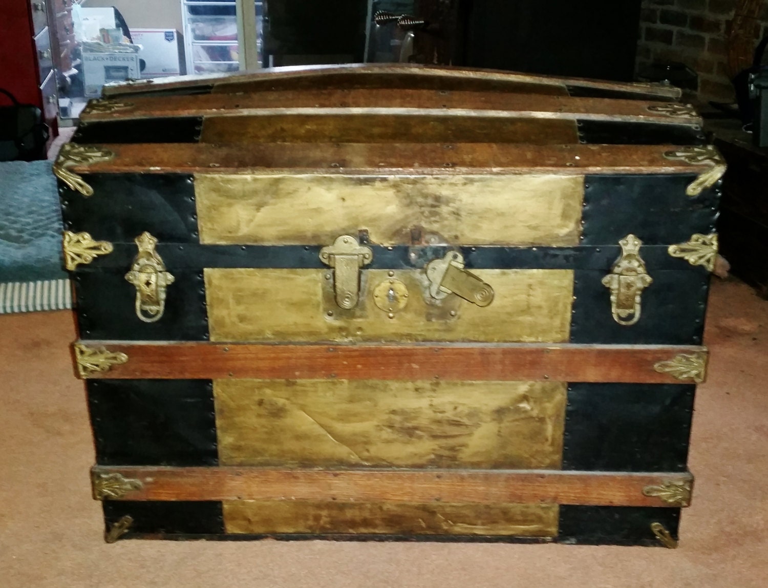 Antique 1800’s Steamer Chest, Domed – Haute Juice