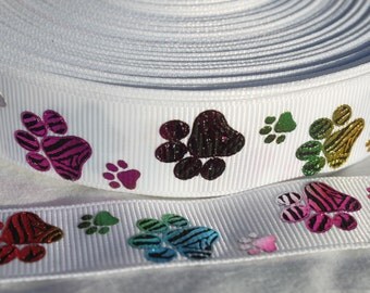 Paw print ribbon | Etsy