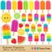 Summer Popsicles Clipart Digital Clip Art Popsicles