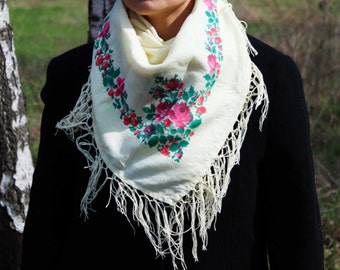 Babushka scarf | Etsy