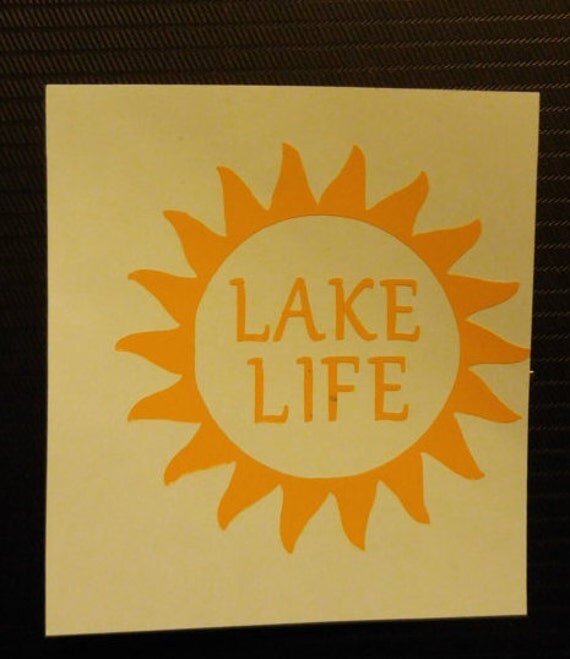 Lake Life Decal permanent vinyl perfect for Yeti & Rtic