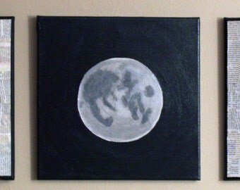 Surreal moon art | Etsy
