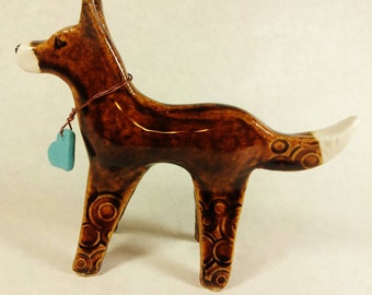 Unique pottery dog related items | Etsy