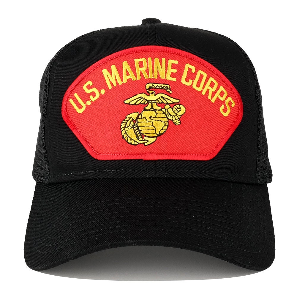 US Marine Corps Large Red Embroidered Iron on Patch Adjustable