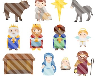 Nativity clip art | Etsy