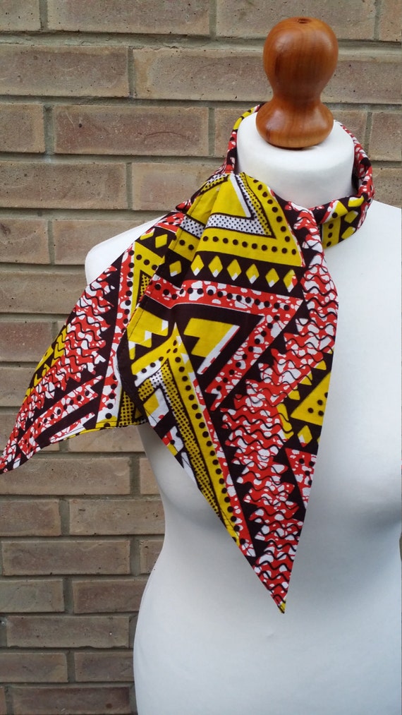 African print scarf African print head tie wax by AfricanBreeze