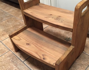 Wood step stool | Etsy