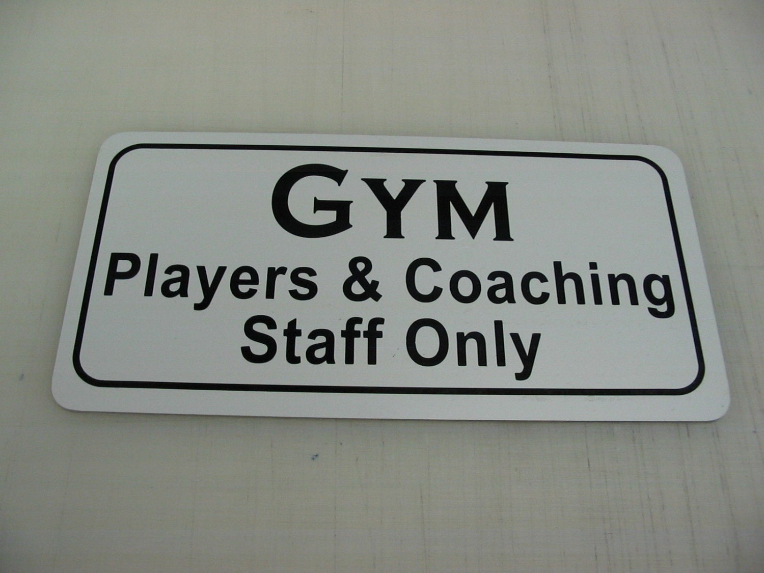 Gym Players & Coaching Staff Only Metal Sign Vintage Carnival
