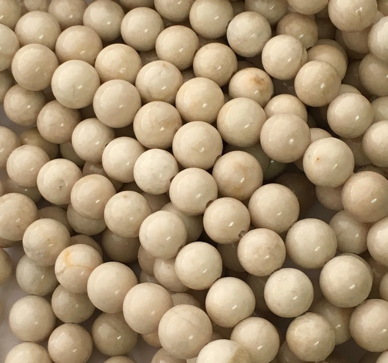 Fossil Stone Gemstone Beads Off White 4mm-12mm 8mm Beads