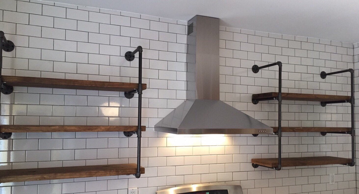 Industrial Wall Unit 24 wide with three shelves. Urban