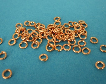Items similar to 500 pcs 7mm Open Jump Rings KC Gold Plated Jumprings ...