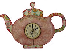 Unique teapot wall clock related items | Etsy