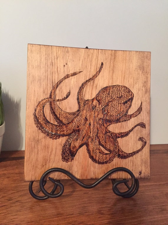 Items similar to Decorative Wood Burning (Octopus) on Etsy
