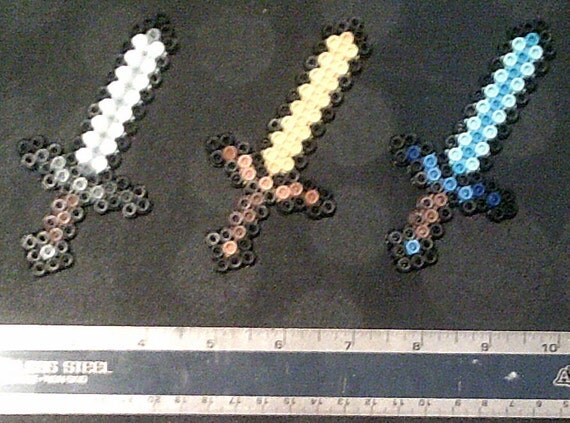 Minecraft Swords & Heart Health Bar Choose from Wood Stone