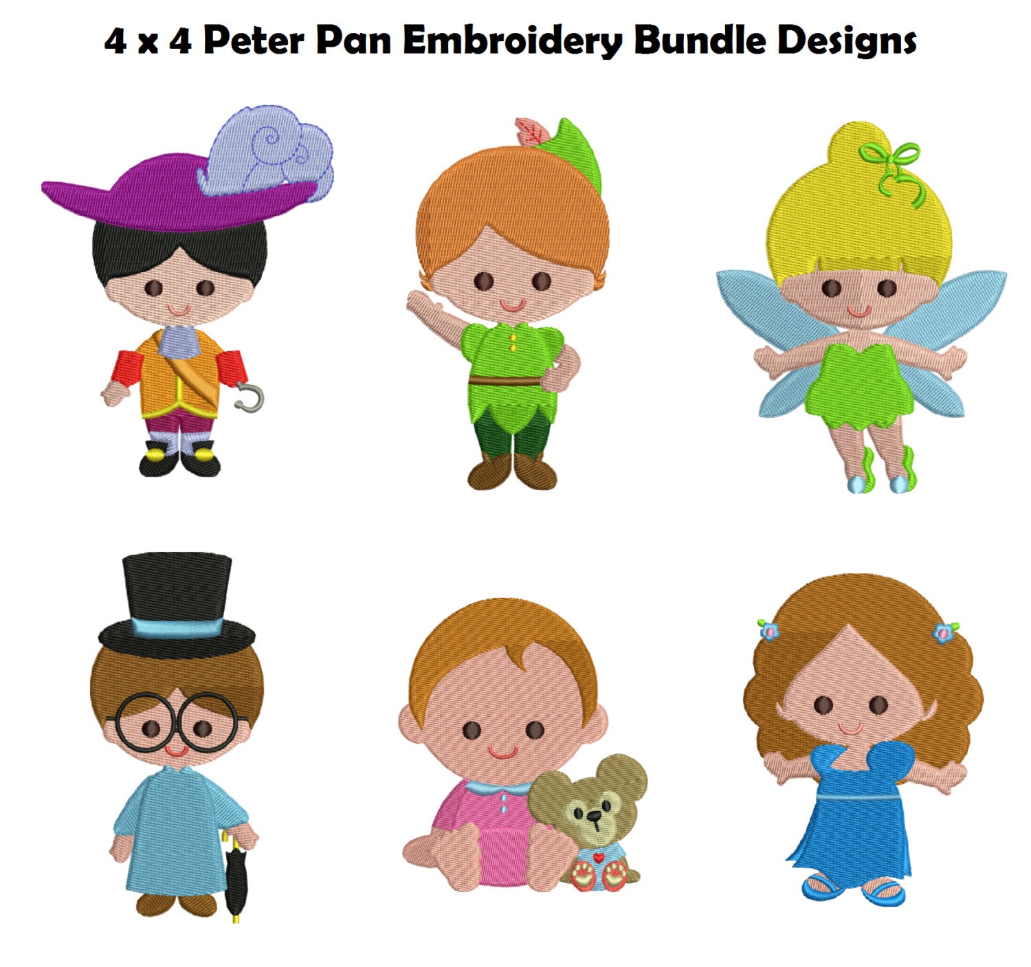 Peter Pan Embroidery Designs Disney Peter Pan by StitchValley