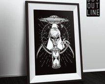 Unique line drawing related items | Etsy