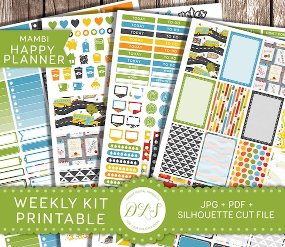 Happy Planner Back to School Stickers Happy Planner Printable