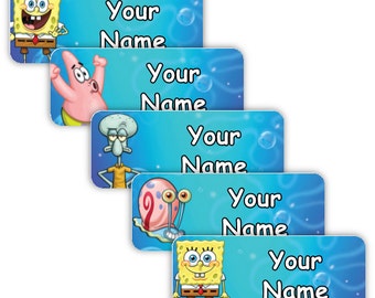 Spongebob labels | Etsy