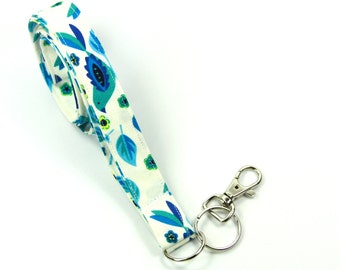 SPRING FLOWERS Fabric lanyard Flowers Lanyard by FabricLoveandFun