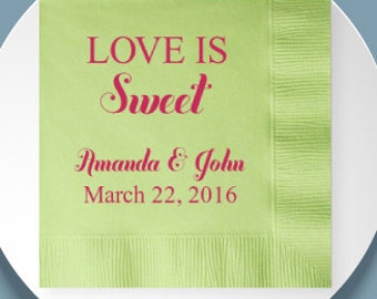 Love is Sweet Rustic stamp-Custom Wedding Calligrapy Stamp