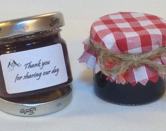 50 X Diy jam covers Wedding Fabric lid tops by PoshtopsStore