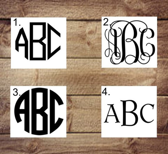 Monogram Decal // Vinyl Decal // Vinyl Monogram // Vinyl