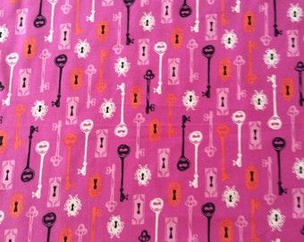 Skeleton key fabric | Etsy