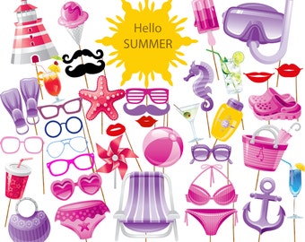 Summer photo booth | Etsy