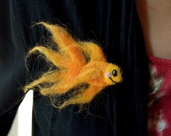 Items similar to Pink and Orange Goldfish Pin on Etsy