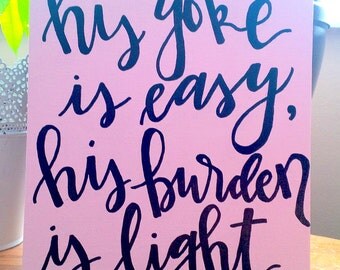 Burden is light | Etsy